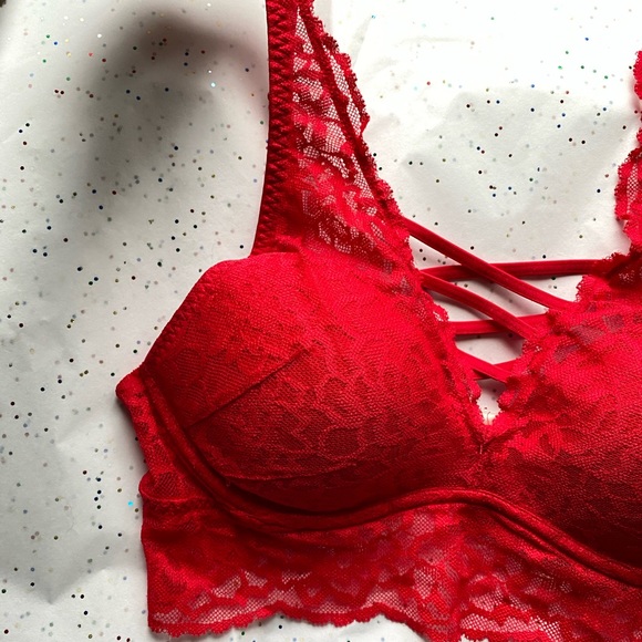 Victoria's Secret | Intimates & Sleepwear | Victorias Secret Red Lace ...